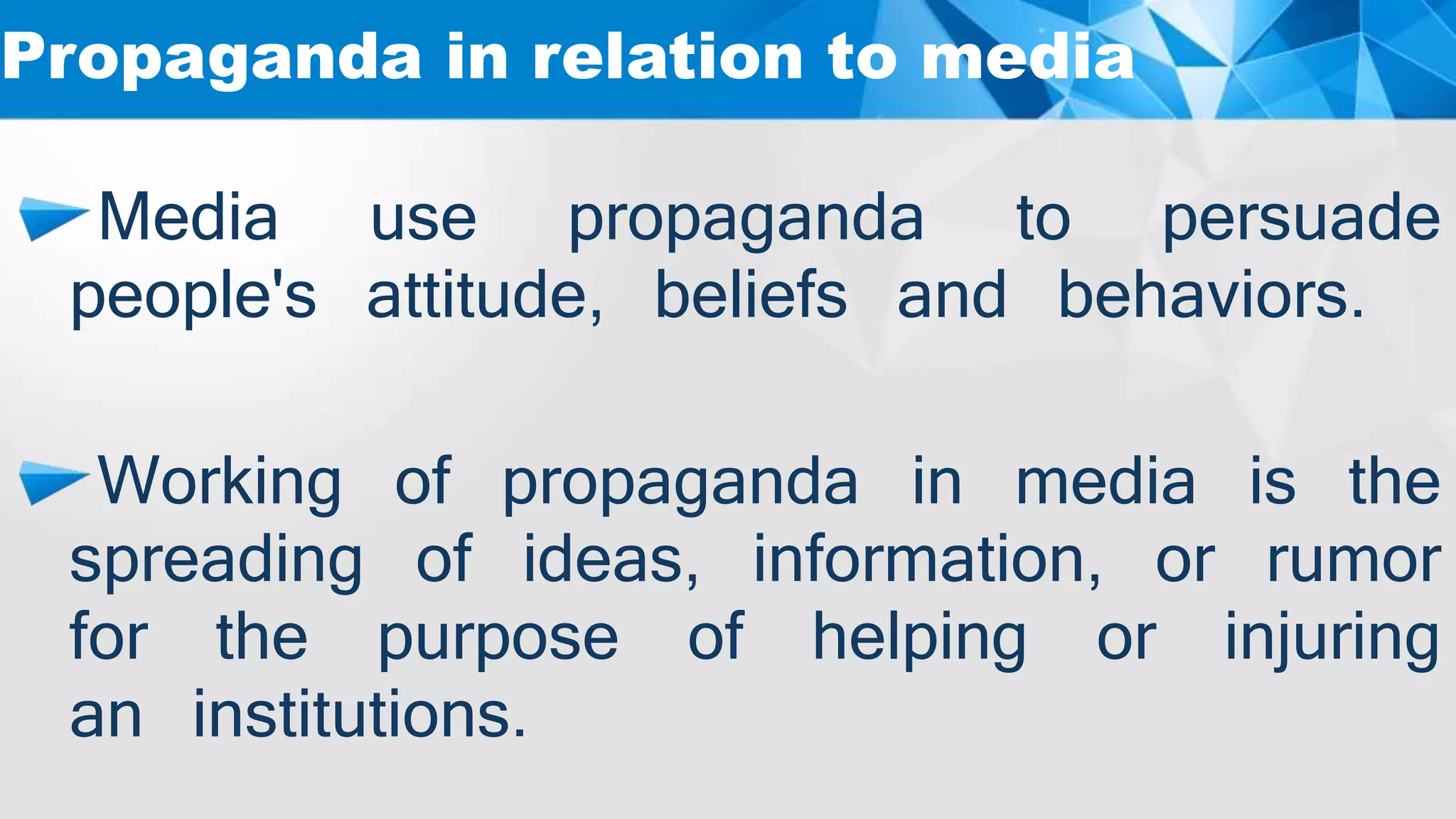 Propaganda in media | PPTX