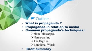 Propaganda in media | PPTX