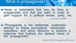 Propaganda in media | PPTX
