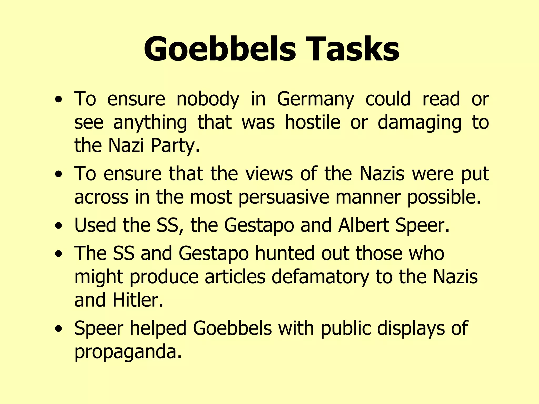 Propaganda in nazi germany | PPT