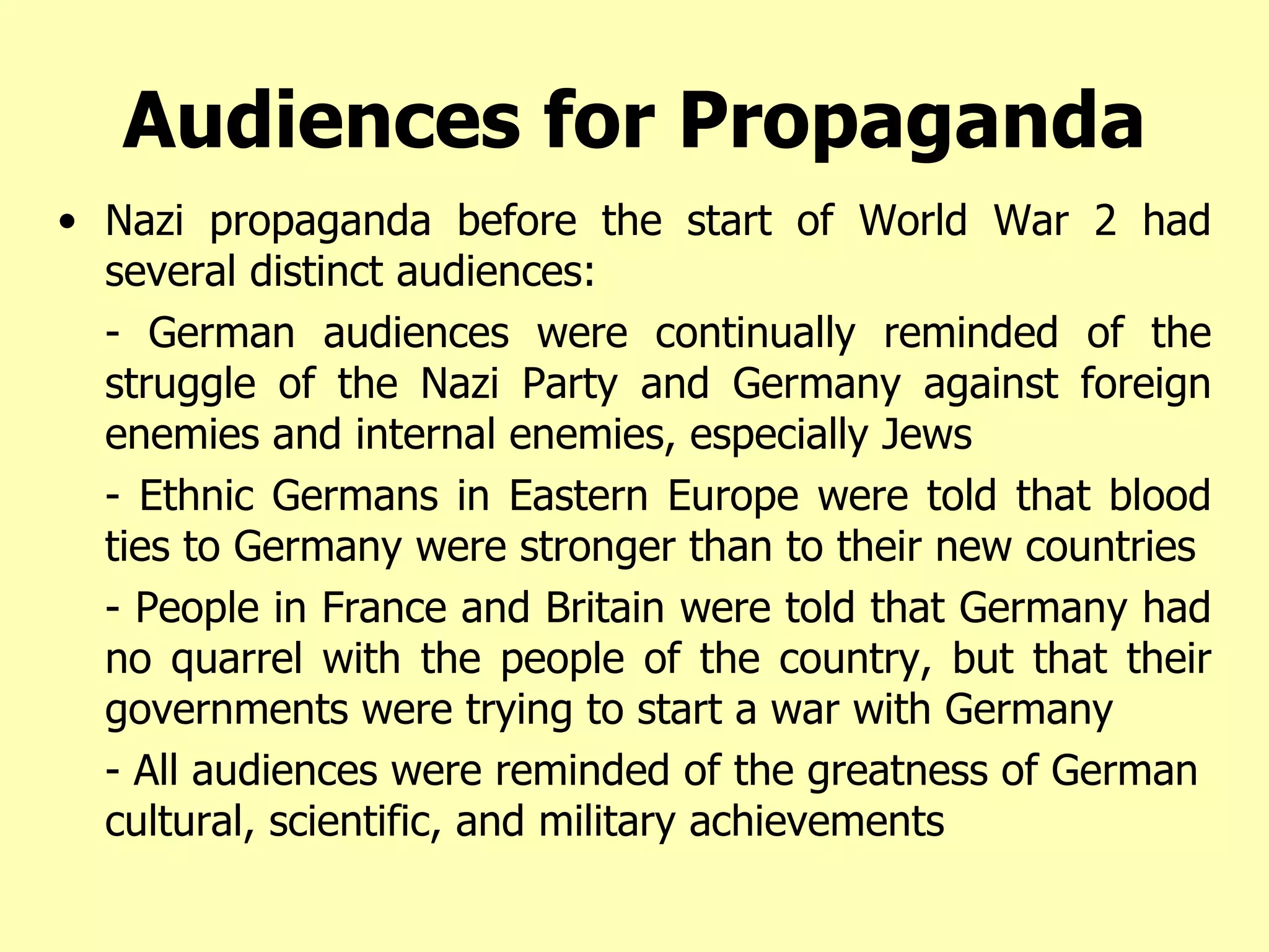 Propaganda in nazi germany | PPT