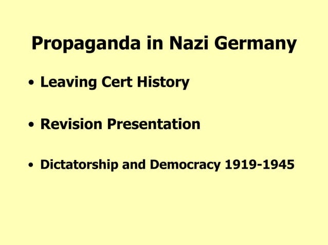 Propaganda in nazi germany | PPT