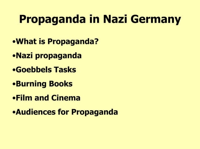 Propaganda in nazi germany | PPT