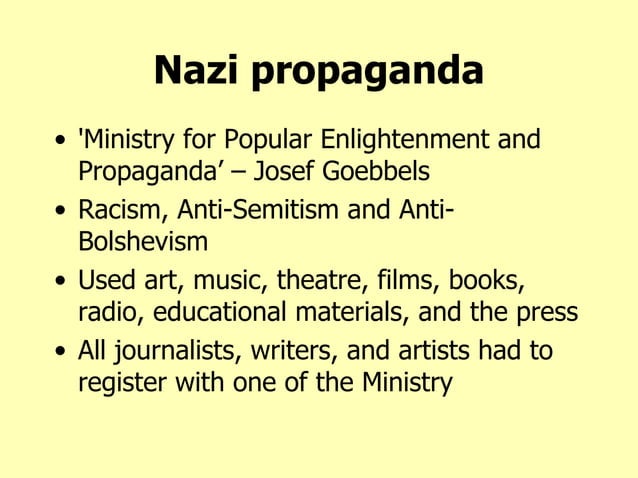Propaganda in nazi germany | PPT