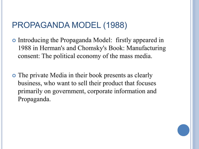 Propaganda model (Revisited) | PPTX