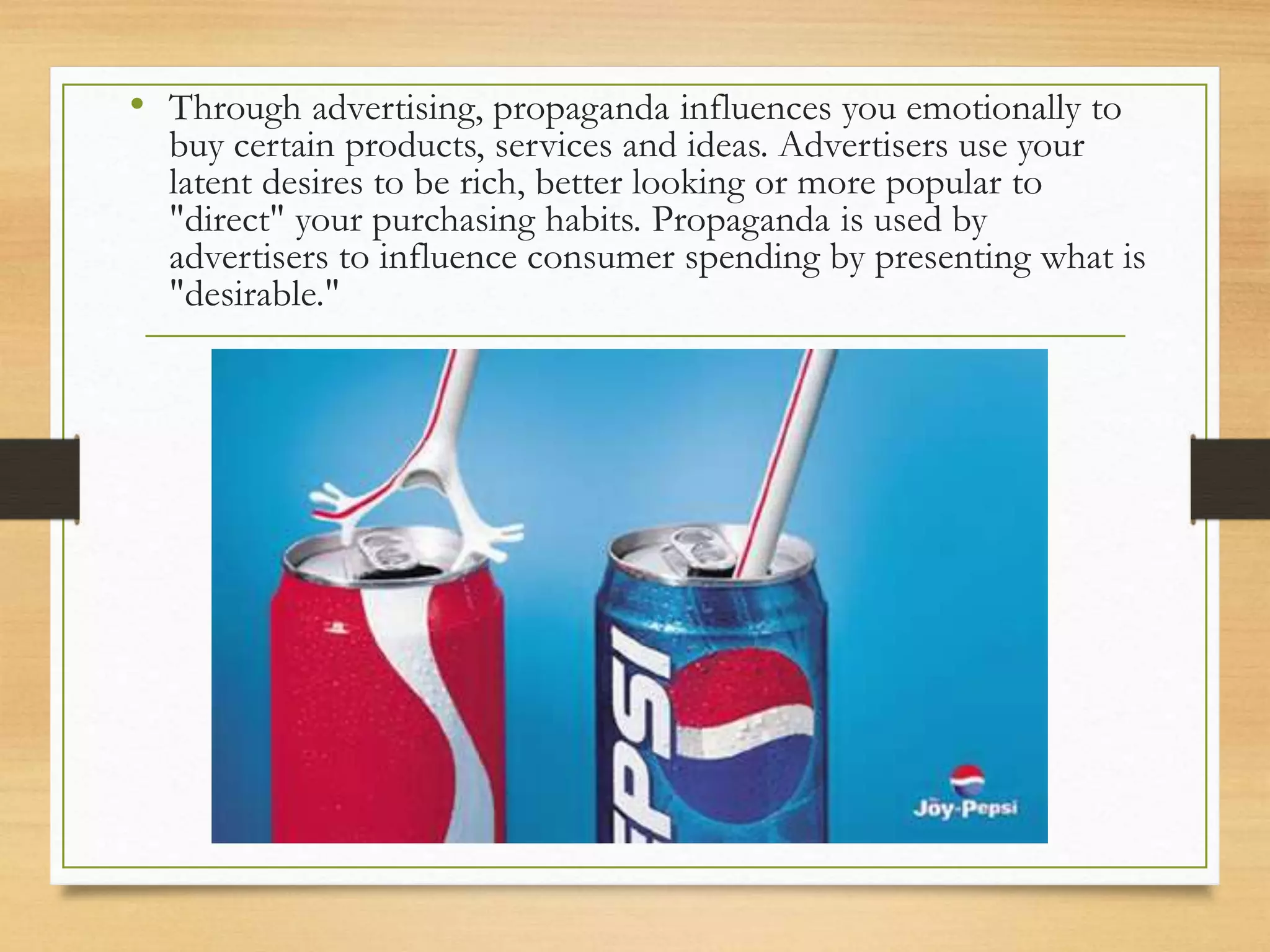 Propaganda vs. Advertisement | PPTX
