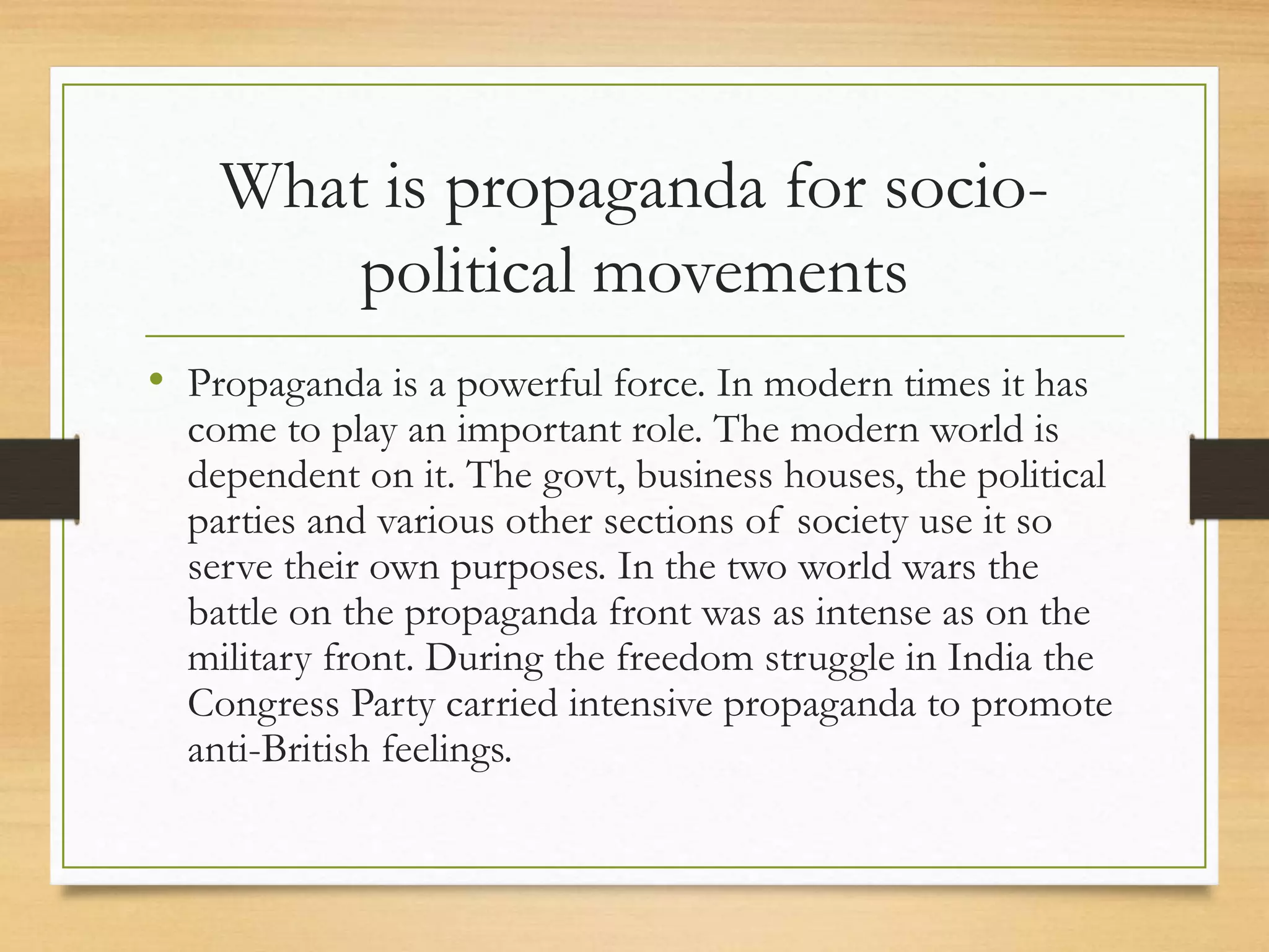 Propaganda vs. Advertisement | PPTX