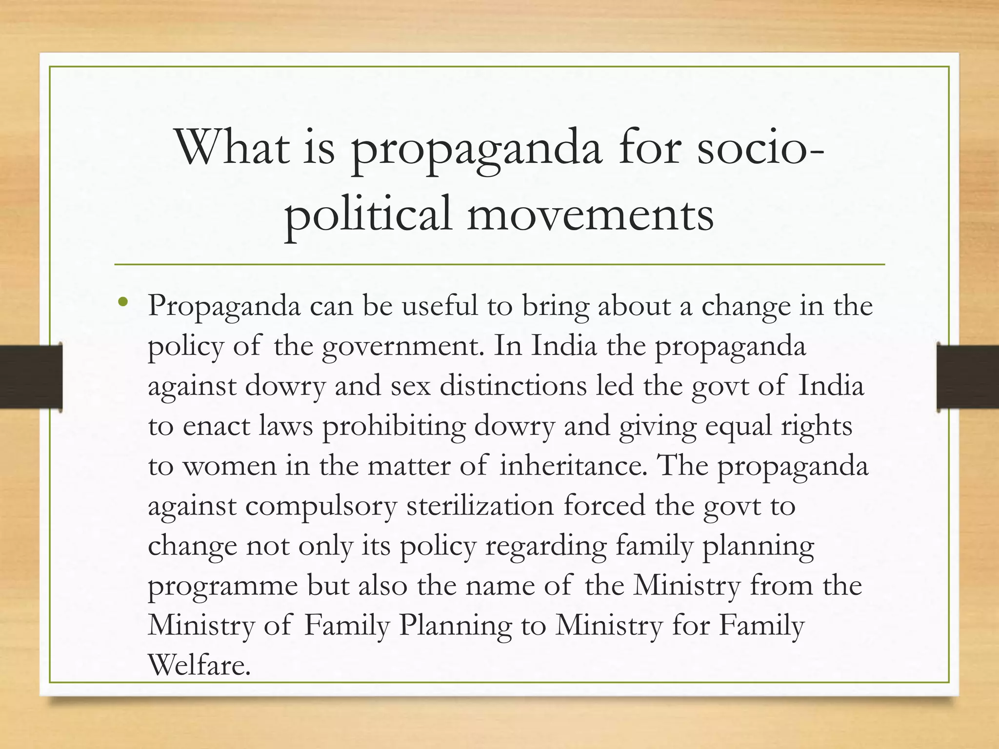 Propaganda vs. Advertisement | PPTX