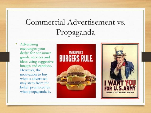 Propaganda vs. Advertisement | PPTX | Advertising Industry | Industries