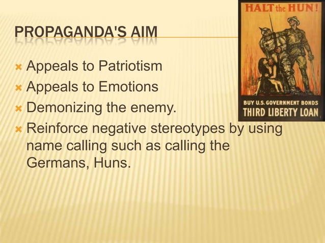 Propaganda power point | PPTX | Death, Injury, or Military Conflict ...