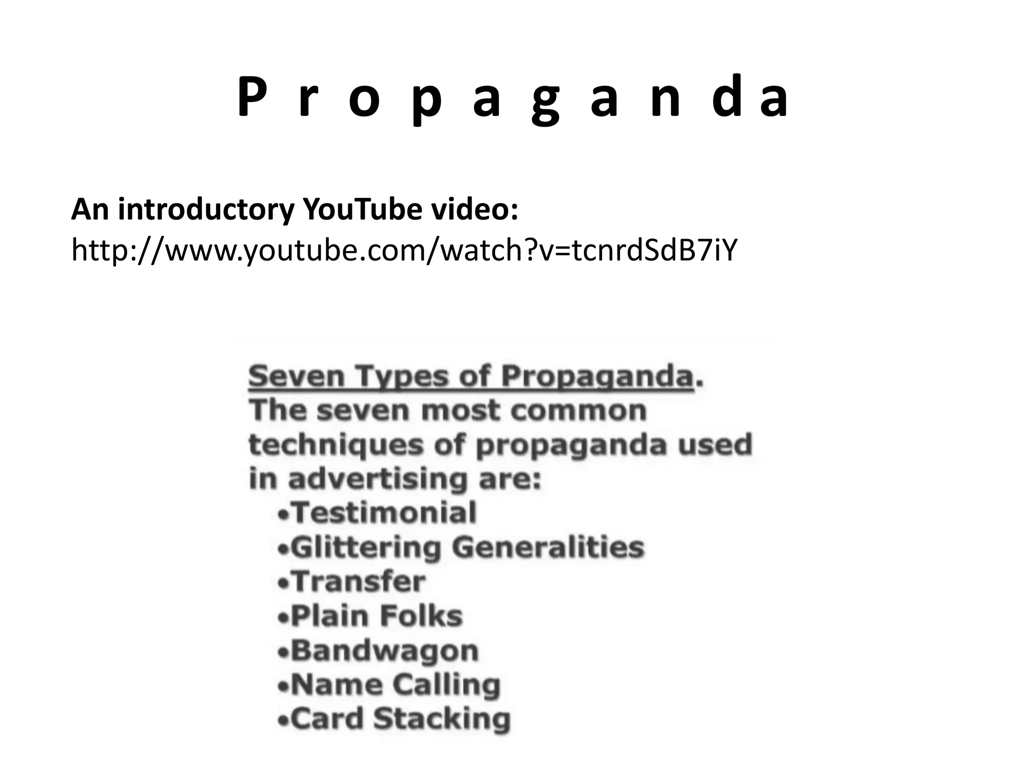 Propaganda power point | PPTX