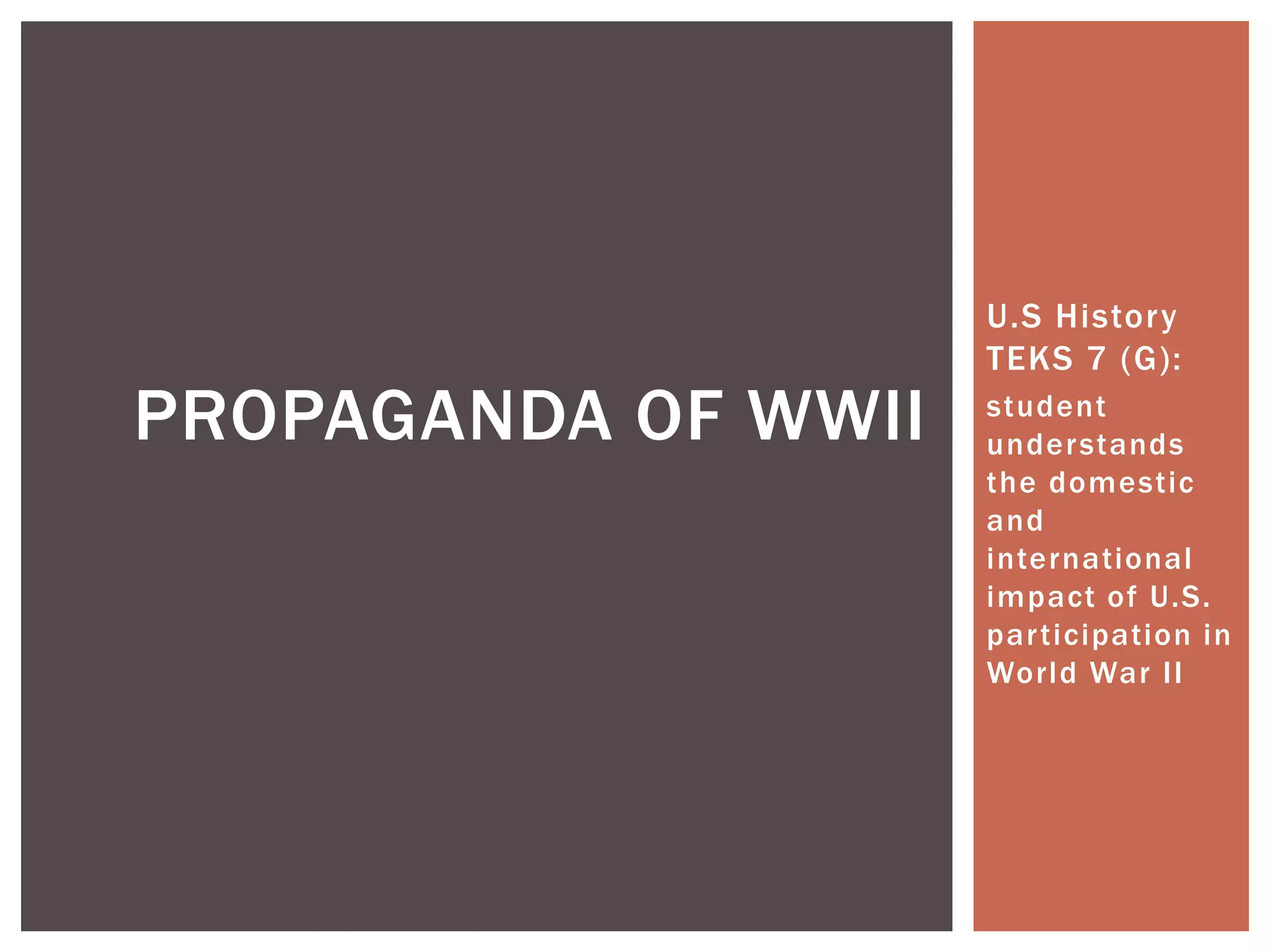 WWII Propaganda powerpoint | PPT
