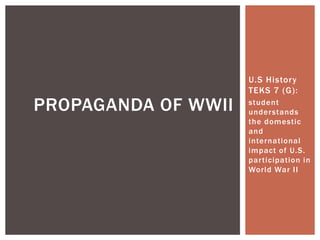 WWII Propaganda powerpoint | PPT