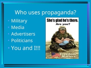 GRADE 8 propaganda techniques powerpoint.ppt