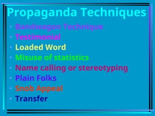 GRADE 8 propaganda techniques powerpoint.ppt