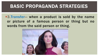 Basic Propaganda Strategies powerpoint | PPTX