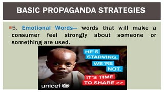 Basic Propaganda Strategies powerpoint | PPTX