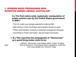 Democracy as Propaganda for Capitalism | PPT