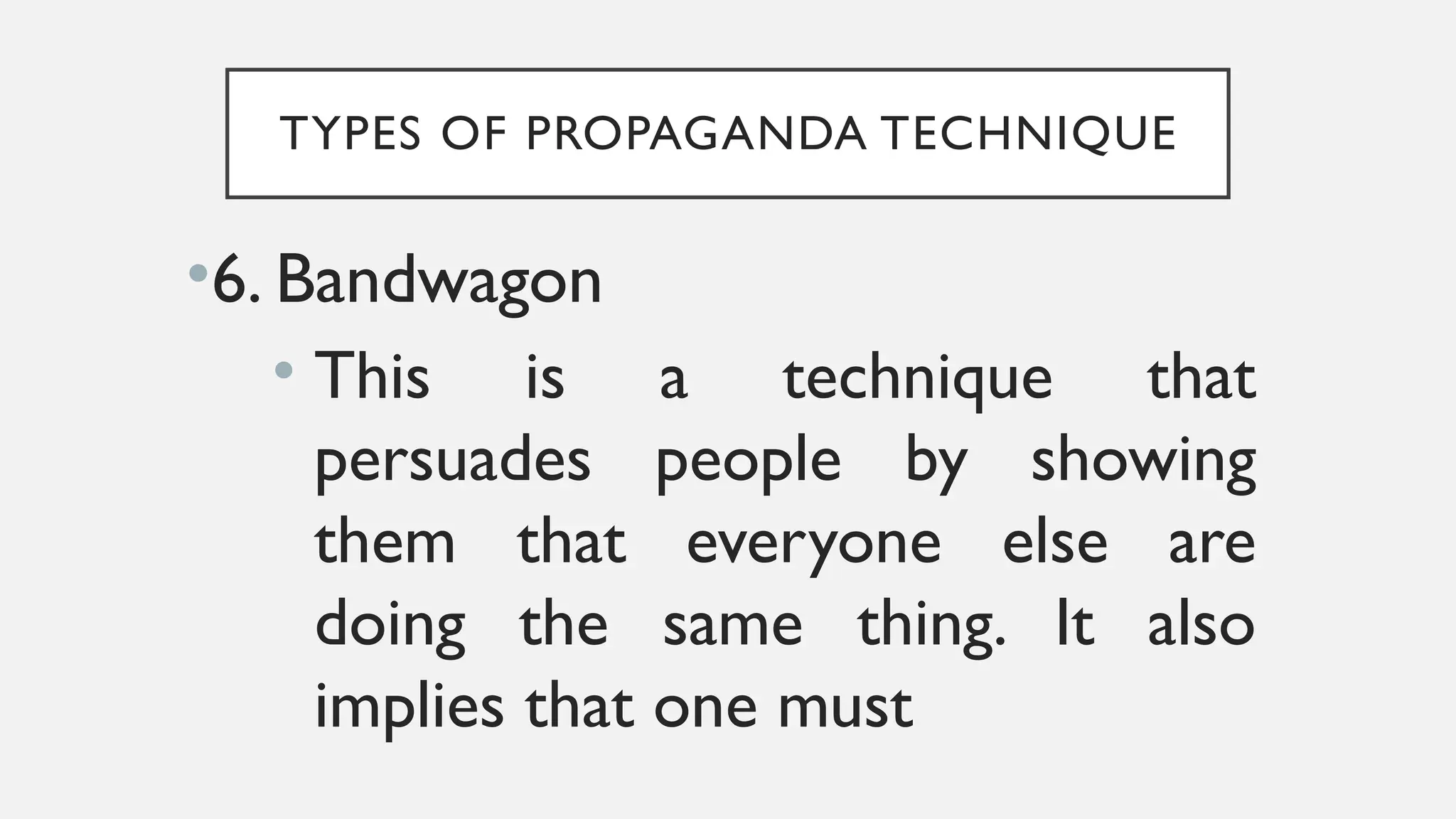 PROPAGANDA TECHNIQUE- english grade 8.pptx