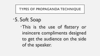 PROPAGANDA TECHNIQUE- english grade 8.pptx