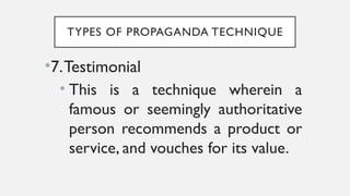 PROPAGANDA TECHNIQUE- english grade 8.pptx