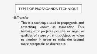 PROPAGANDA TECHNIQUE LESSON ENGLISH- .pptx