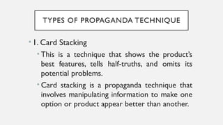 PROPAGANDA TECHNIQUE LESSON ENGLISH- .pptx