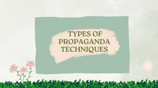 propaganda technique 2.pptx | Natural and Organic Beauty | Beauty
