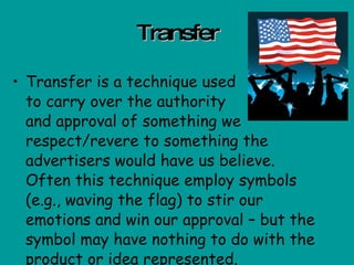 Transfer Propaganda Technique
