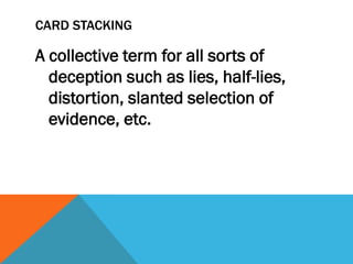 Propaganda techniques | PPTX