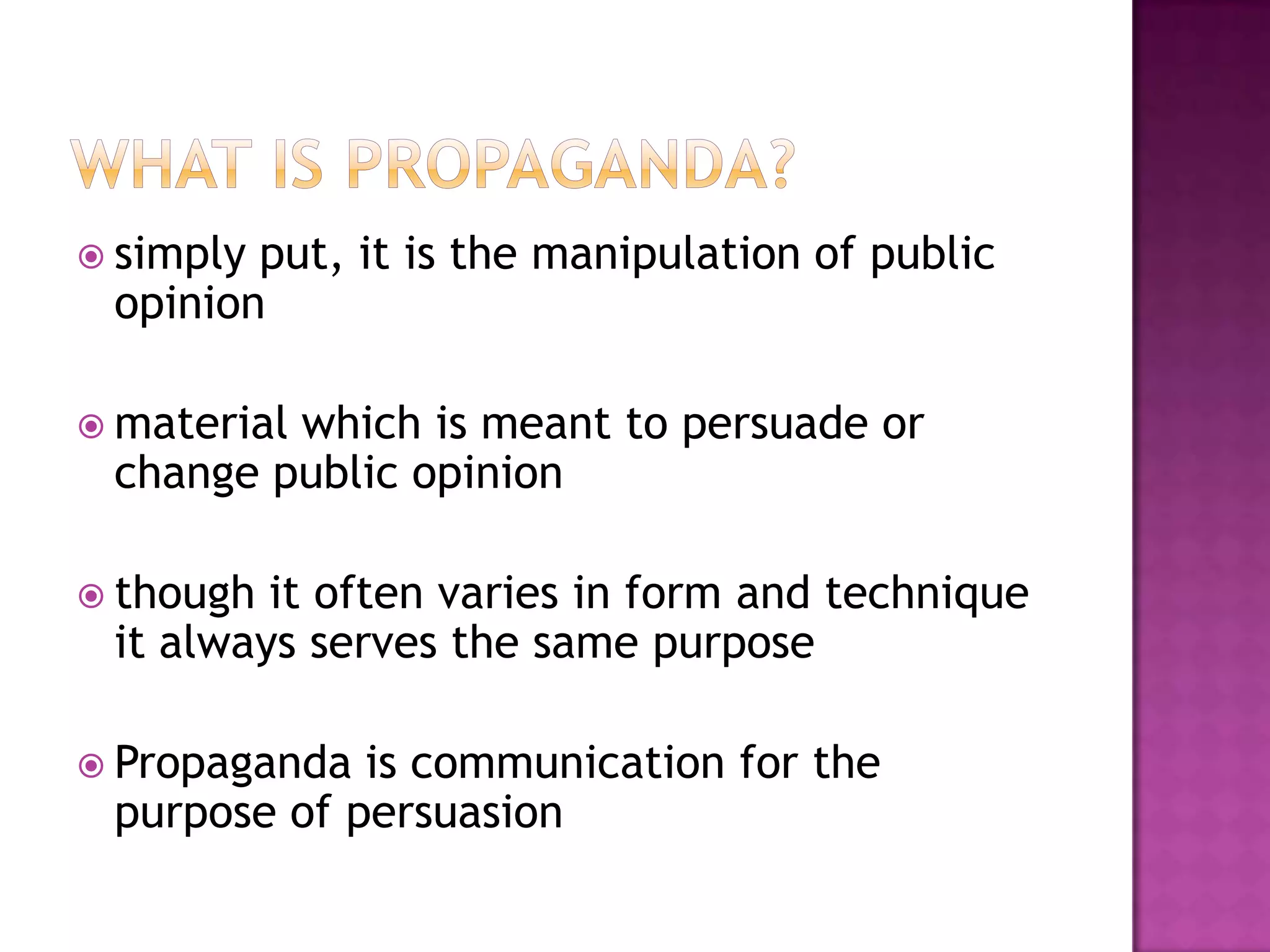 Propaganda techniques | PPTX