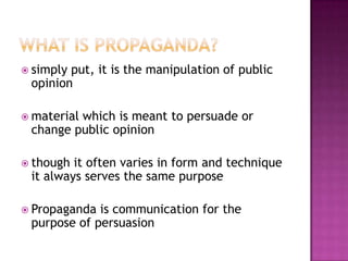 Propaganda techniques | PPTX