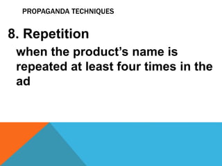 Propaganda Techniques | PPTX