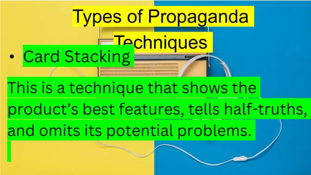 Propaganda Techniques-English 8-Quarter 3 | PPT