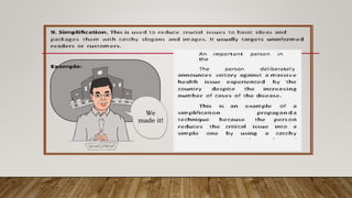 Propaganda techniques.pptx in English Nine | PPTX