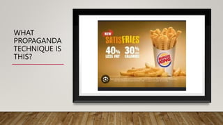 Propaganda techniques.pptx in English Nine | PPTX