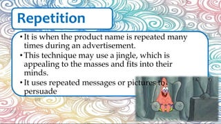 propaganda techniques a lesson for grade 8 q3 | PPTX