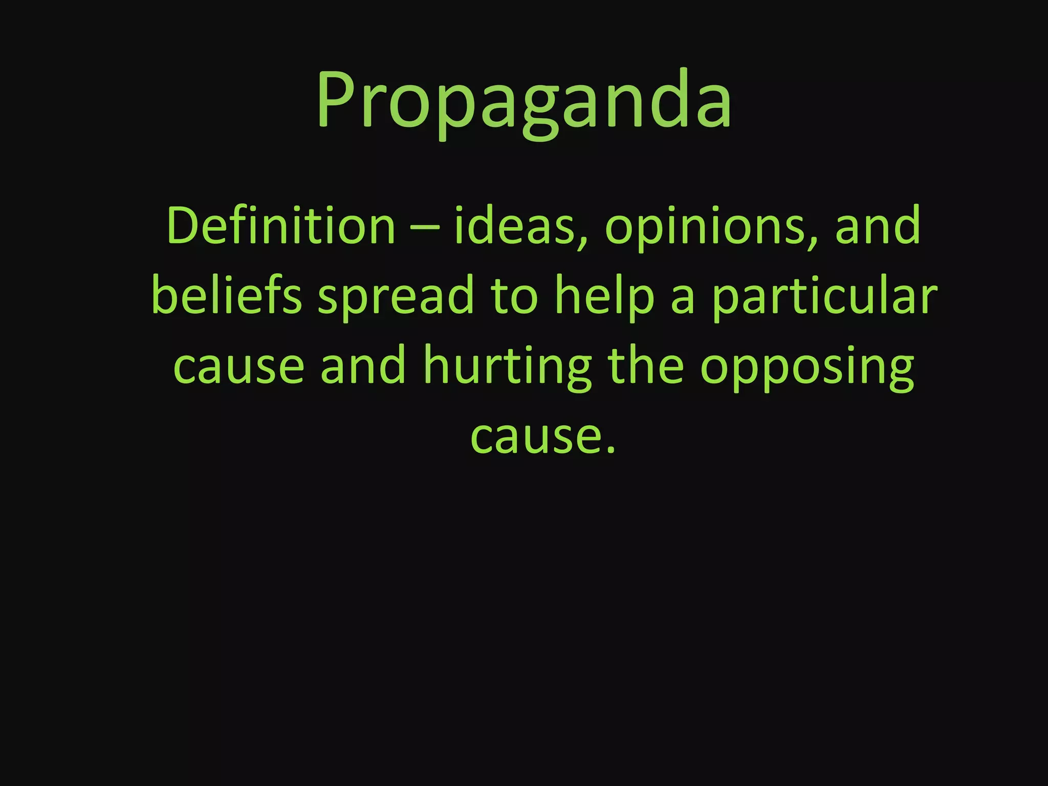 Propaganda techniques | PPTX