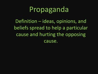 Propaganda techniques | PPT