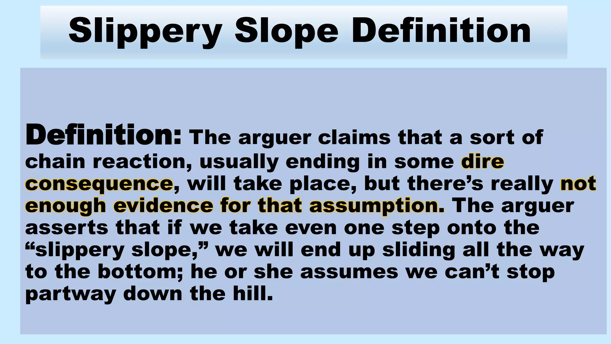Dean R Berry Propaganda Techniques : Slippery Slope | PPTX