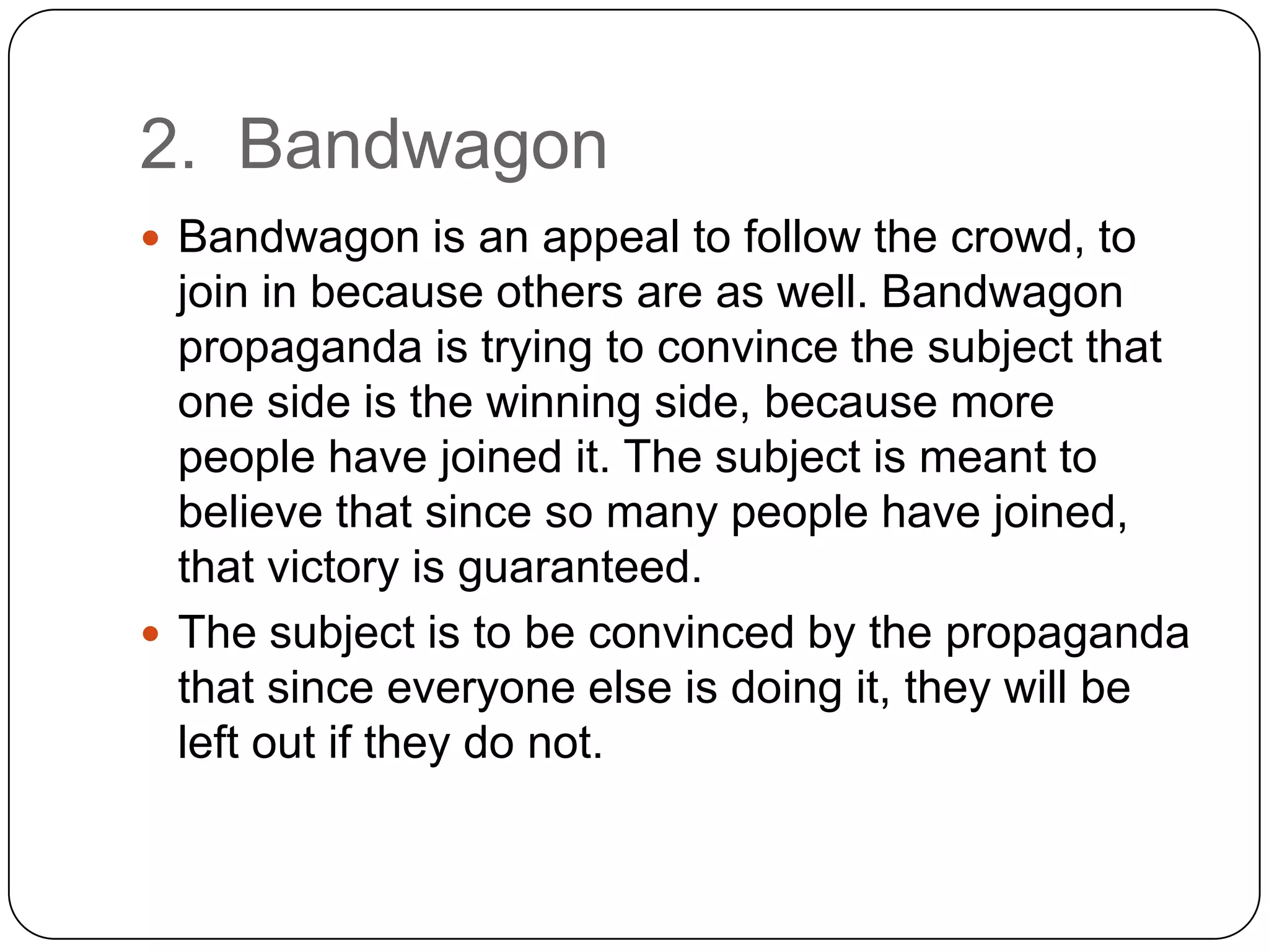 Propaganda techniques | PPTX