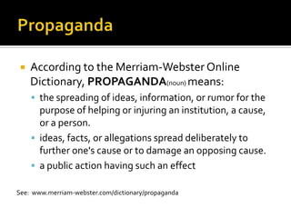 Propaganda techniques in advertising | PPTX