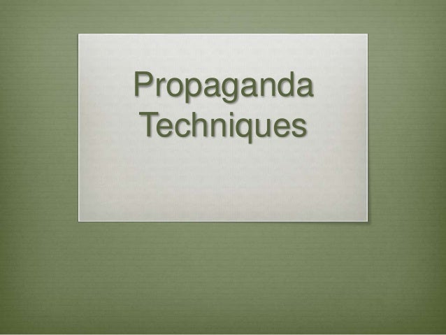 Ppt Propaganda Techniques Powerpoint Presentation Id PPT Advertising