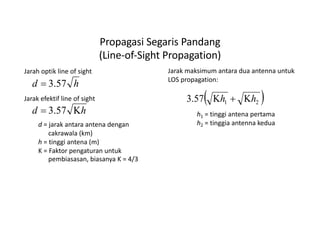 Kuliah Komunikasi Data ke-12 Propagasi | PDF