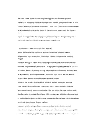 Propagasi gelombang radio | DOCX