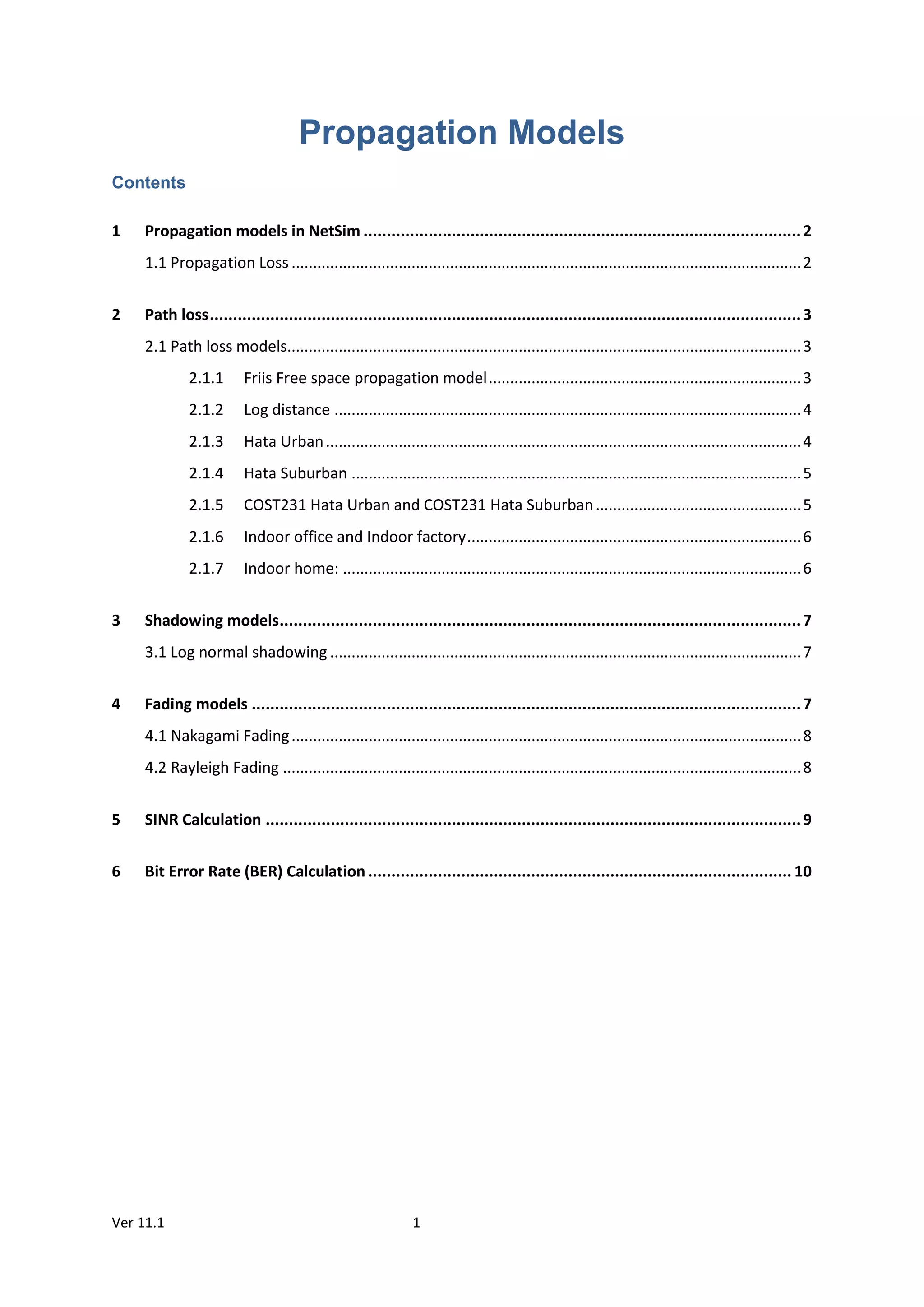 NetSim Technology Library- Propagation models | PDF