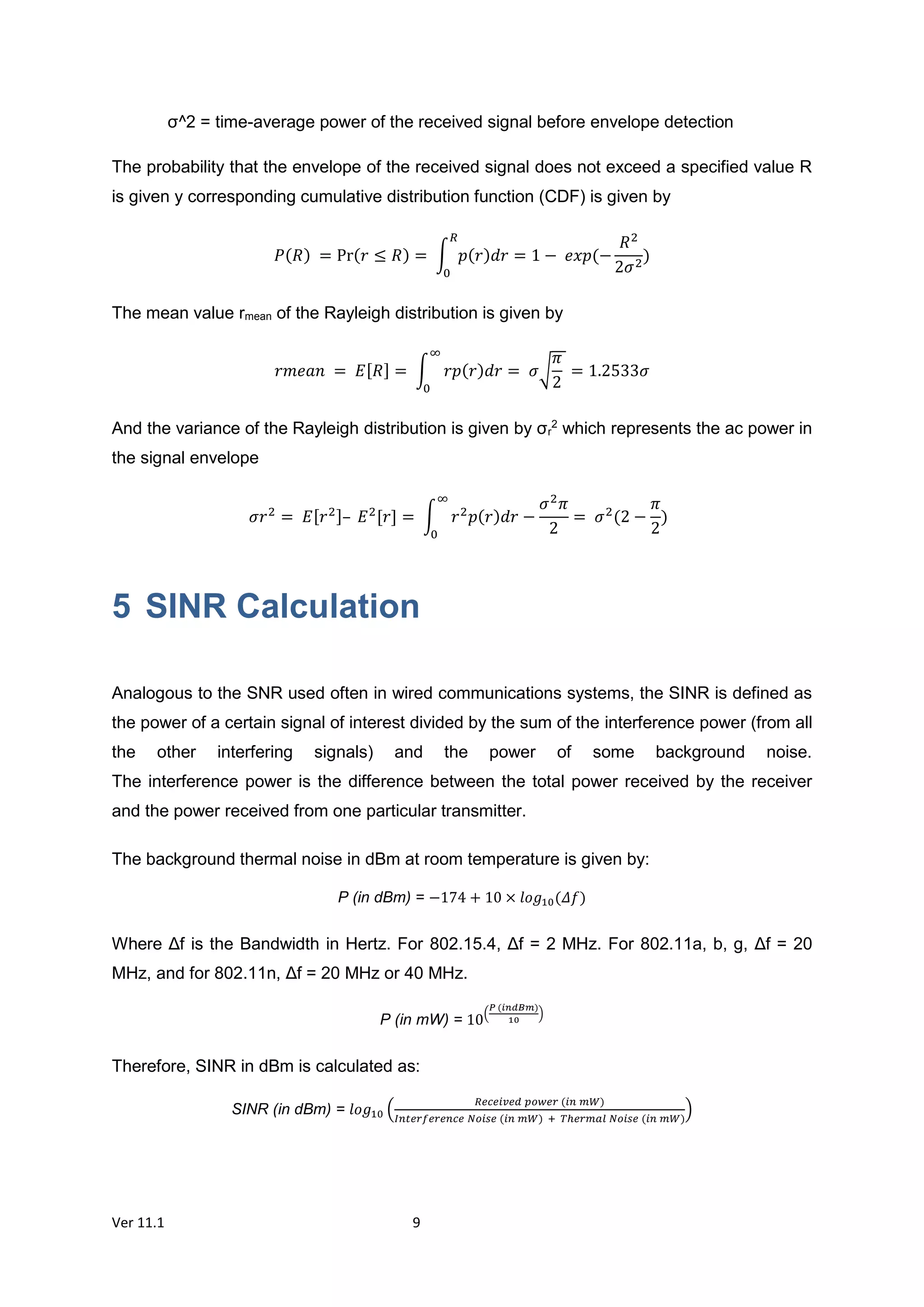 NetSim Technology Library- Propagation models | PDF