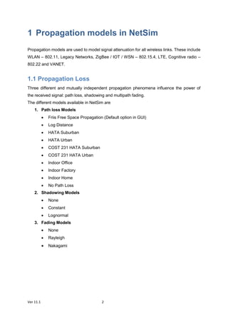 NetSim Technology Library- Propagation models | PDF