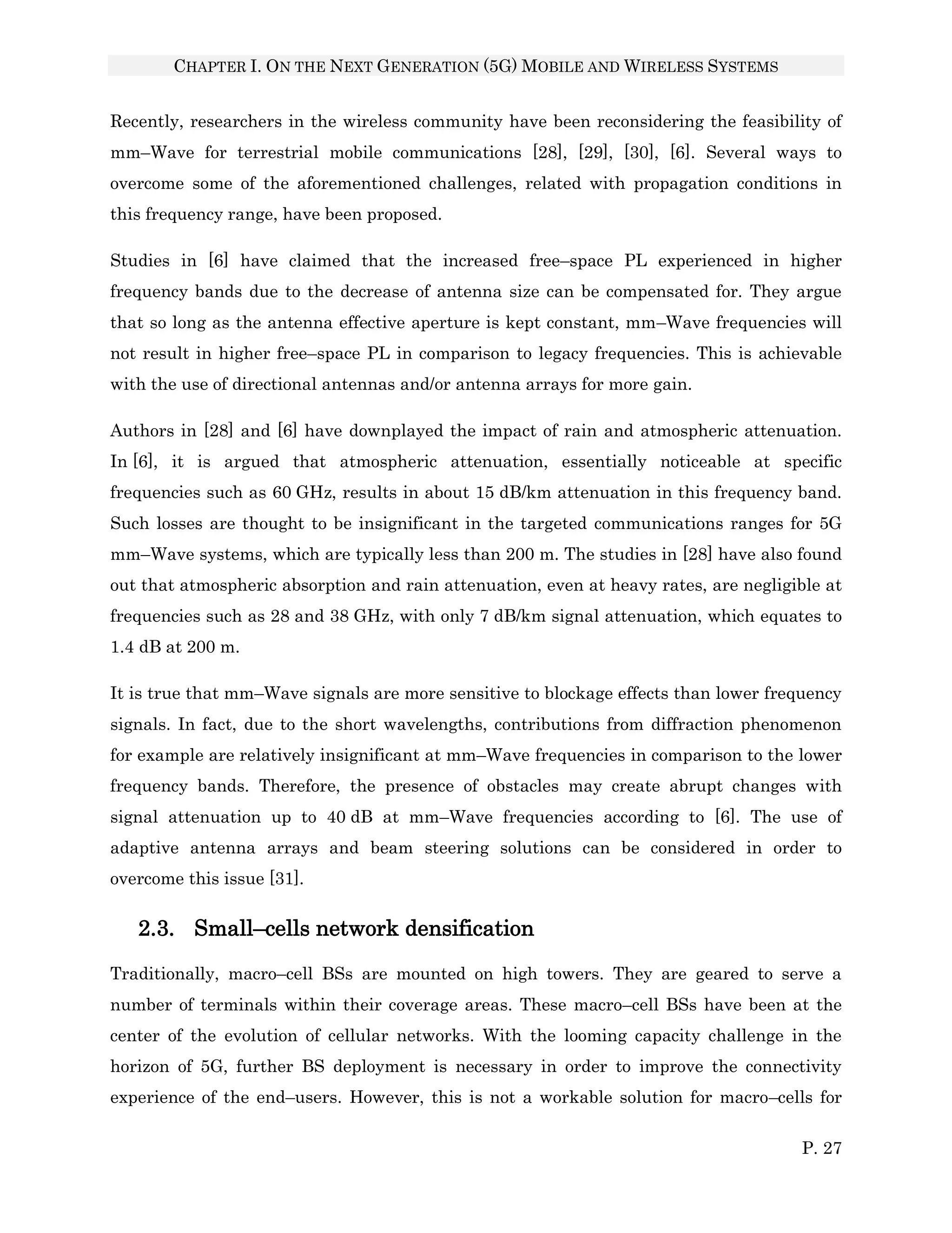 Propagation channel modeling at centimeter–and–millimeter–wave ...