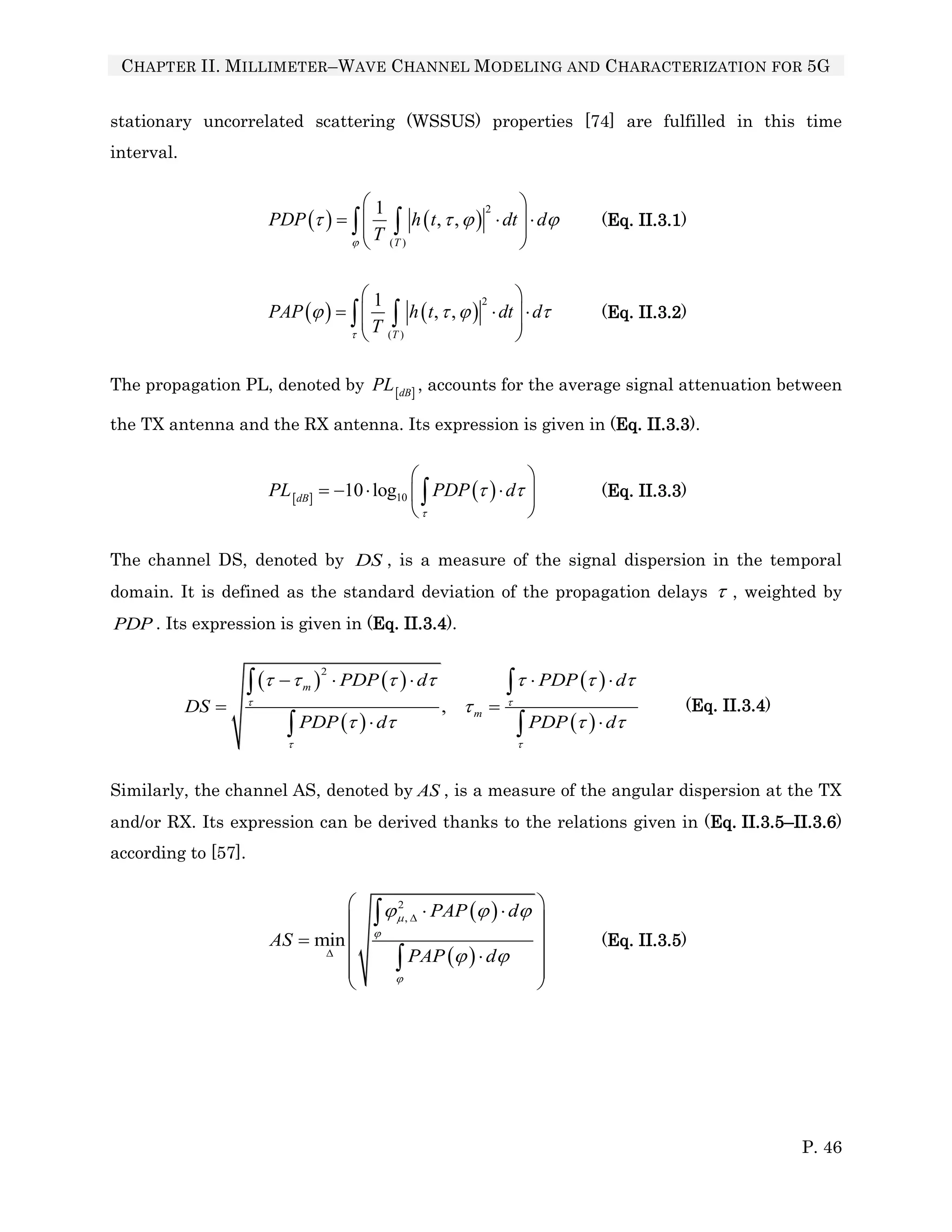 Propagation channel modeling at centimeter–and–millimeter–wave ...